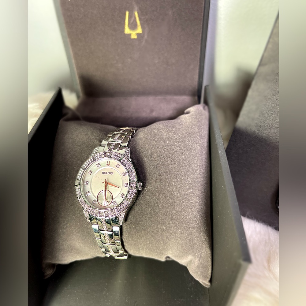 Bulova Phantom Mother-Of-Pearl/Crystal Women's Watch … - Gem